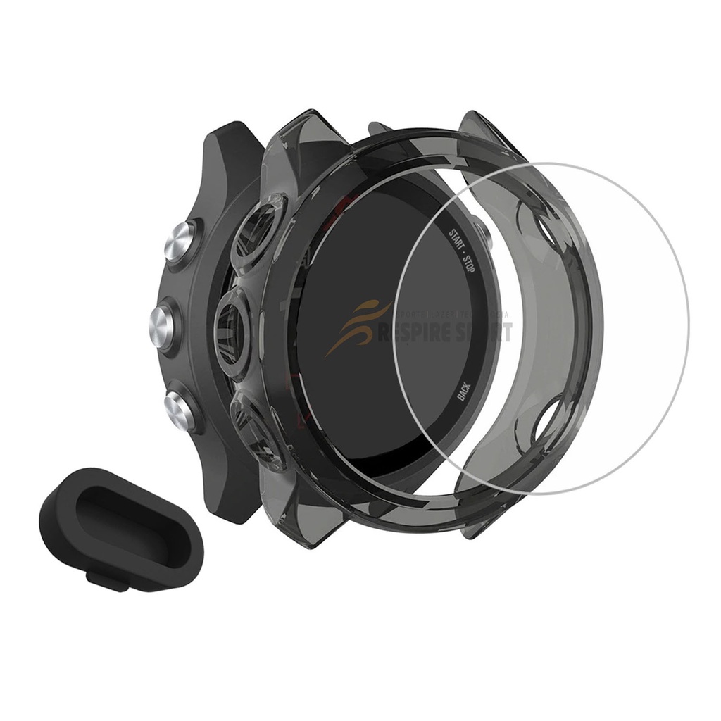 Kit Capa + Pelicula + Plug Carregador Garmin 245 / 245 Music(shopee ...
