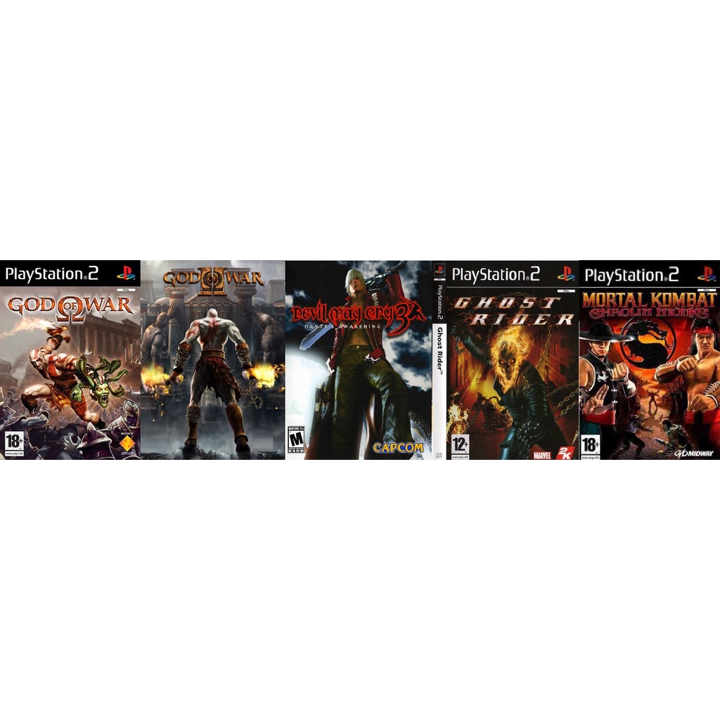 5 Jogos Ps2 God of War Dmc Ghost Rider Mk Shaolin Monks kit x | Shopee ...
