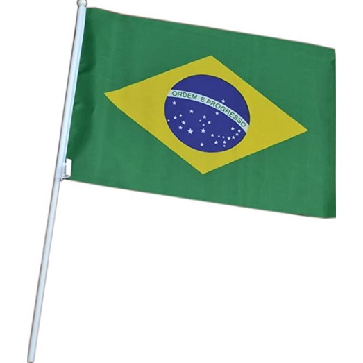 Mini Bandeira Do Brasil De Mão Copa do Mundo Bandeirinha Unidade ...