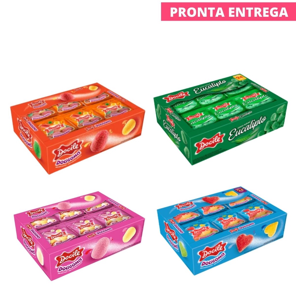 Jujuba (Docile) Bala de Goma Mini Sabores - Caixa c/ 24UN X 18G ...