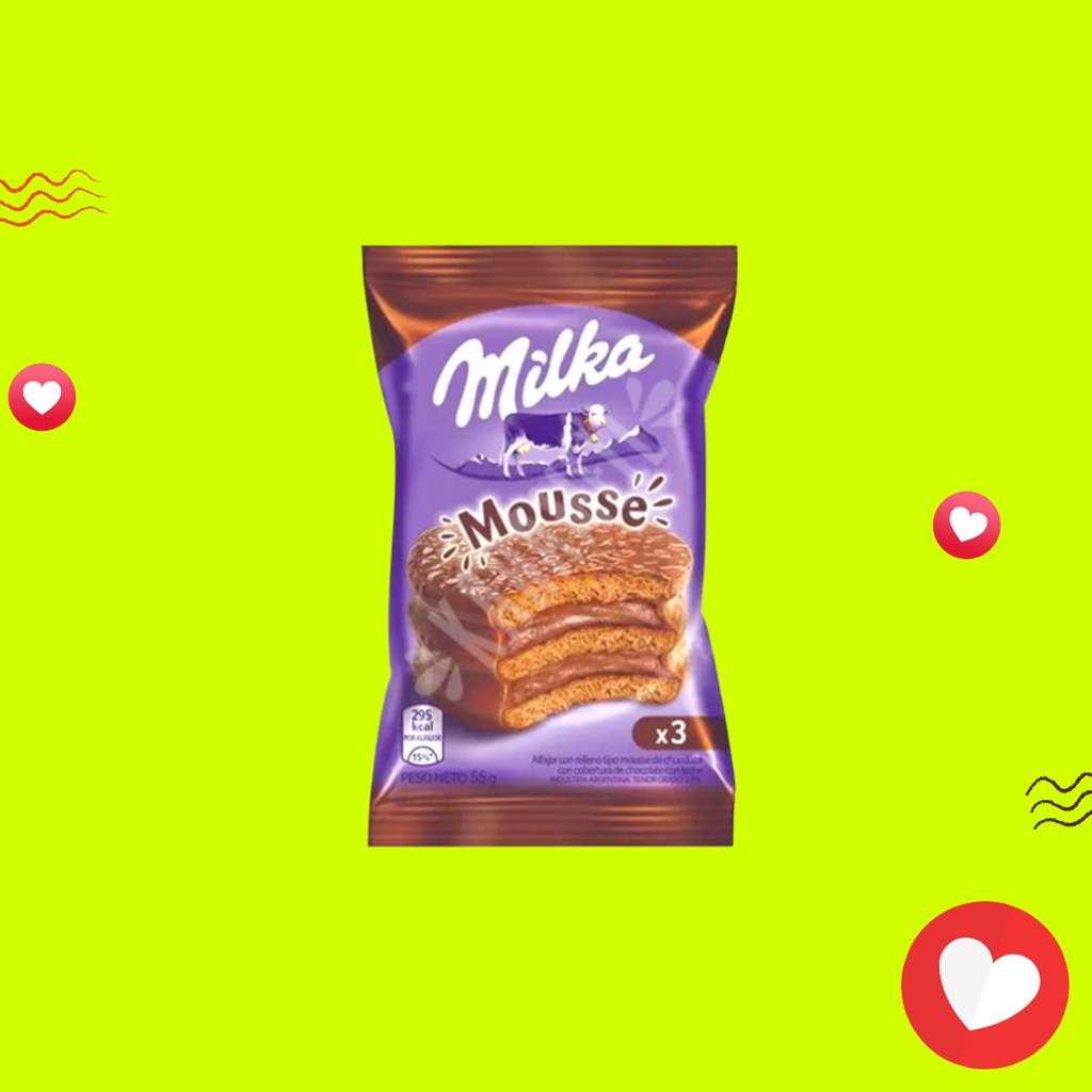 Alfajor Milka Mousse ao leite - Argentino | Shopee Brasil