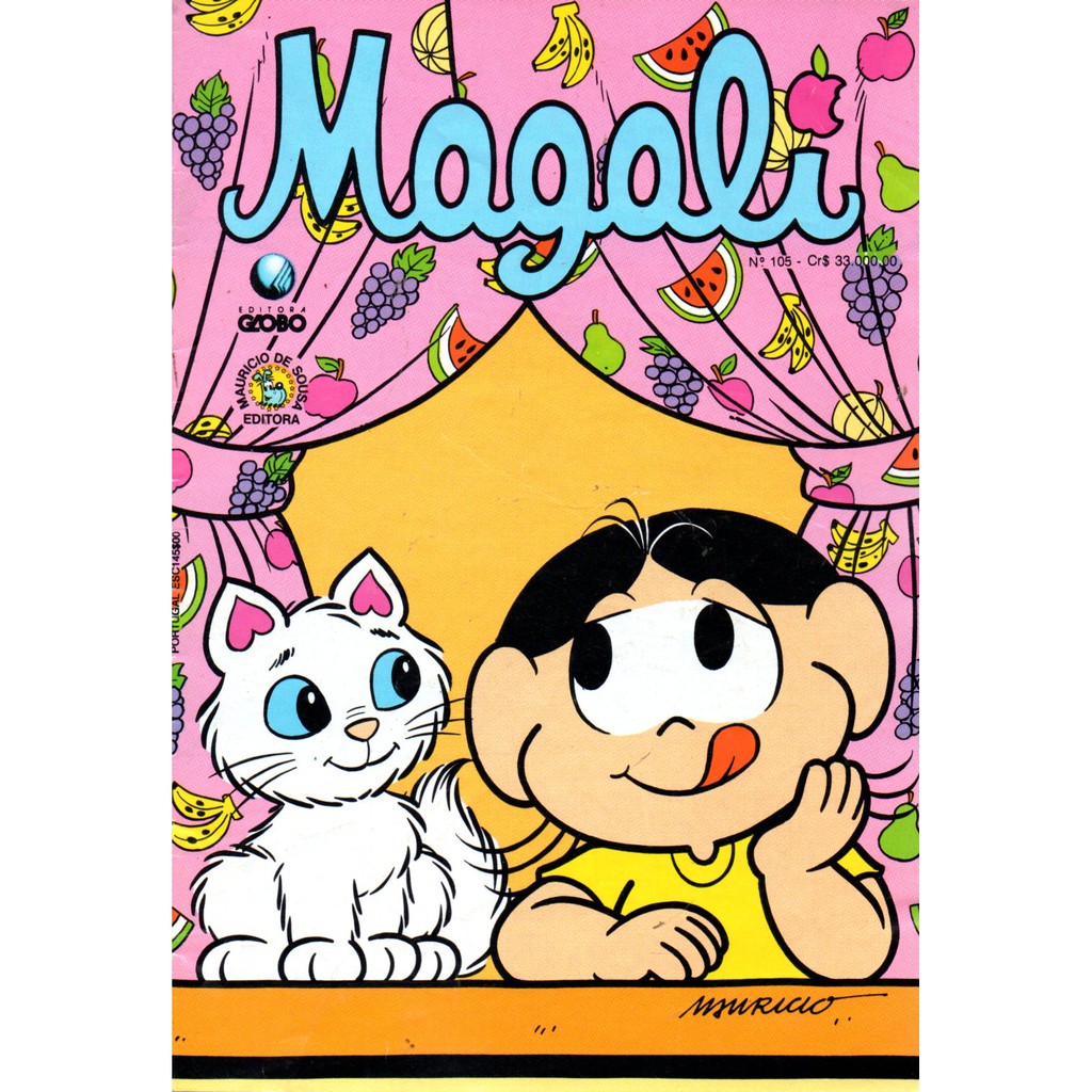 MAGALI N° 105 - 36 PÁGINAS - EM PORTUGUÊS - EDITORA GLOBO - FORMATO 13 ...