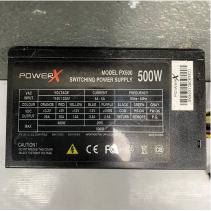 Fonte Real Powerx Mod: Px500 24pin 500w Sata Atx | Shopee Brasil