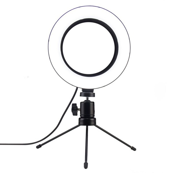 Led Ring Light Mesa Iluminador Pequena Tripé 6 Polegada 16cm | Shopee Brasil