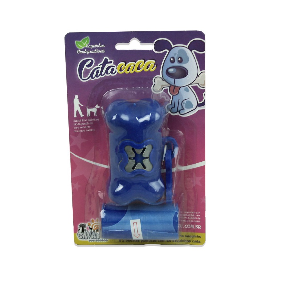 Kit Cata Caca Azul + Refil Cata Caca Saco | Shopee Brasil
