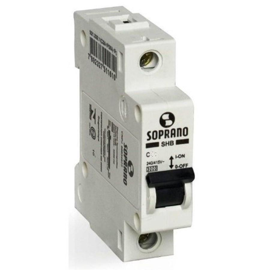 Disjuntor Monopolar 1 Polo 6A 10A 16A 20A 25A 32A 40A 50A 63A Curva C SOPRANO | Shopee Brasil