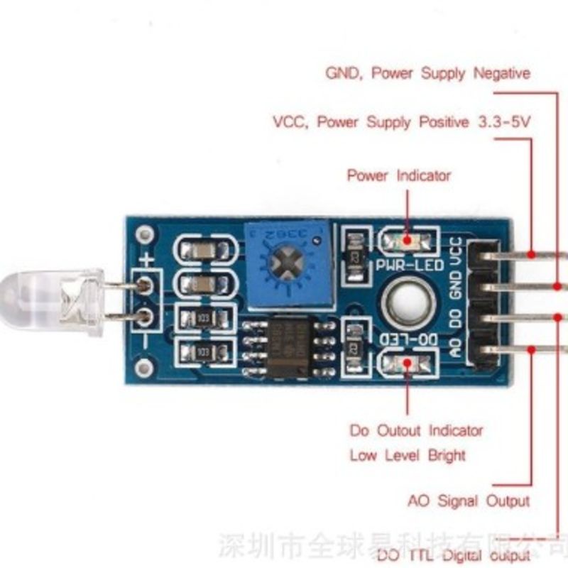 Módulo sensor Fotodiode Detecção De Luz photodiode arduino uno mega ...