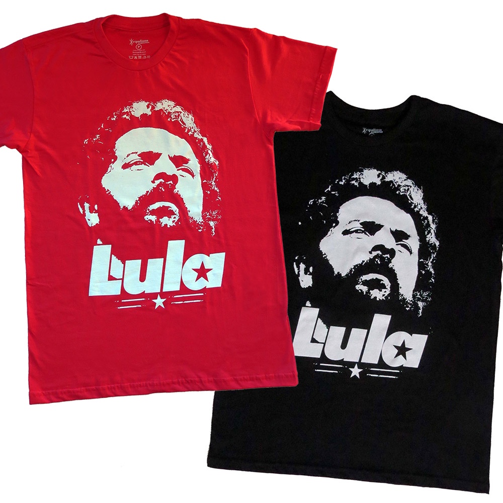Camiseta Lula Kit Com 2 100% Algodão Tripalium | Shopee Brasil