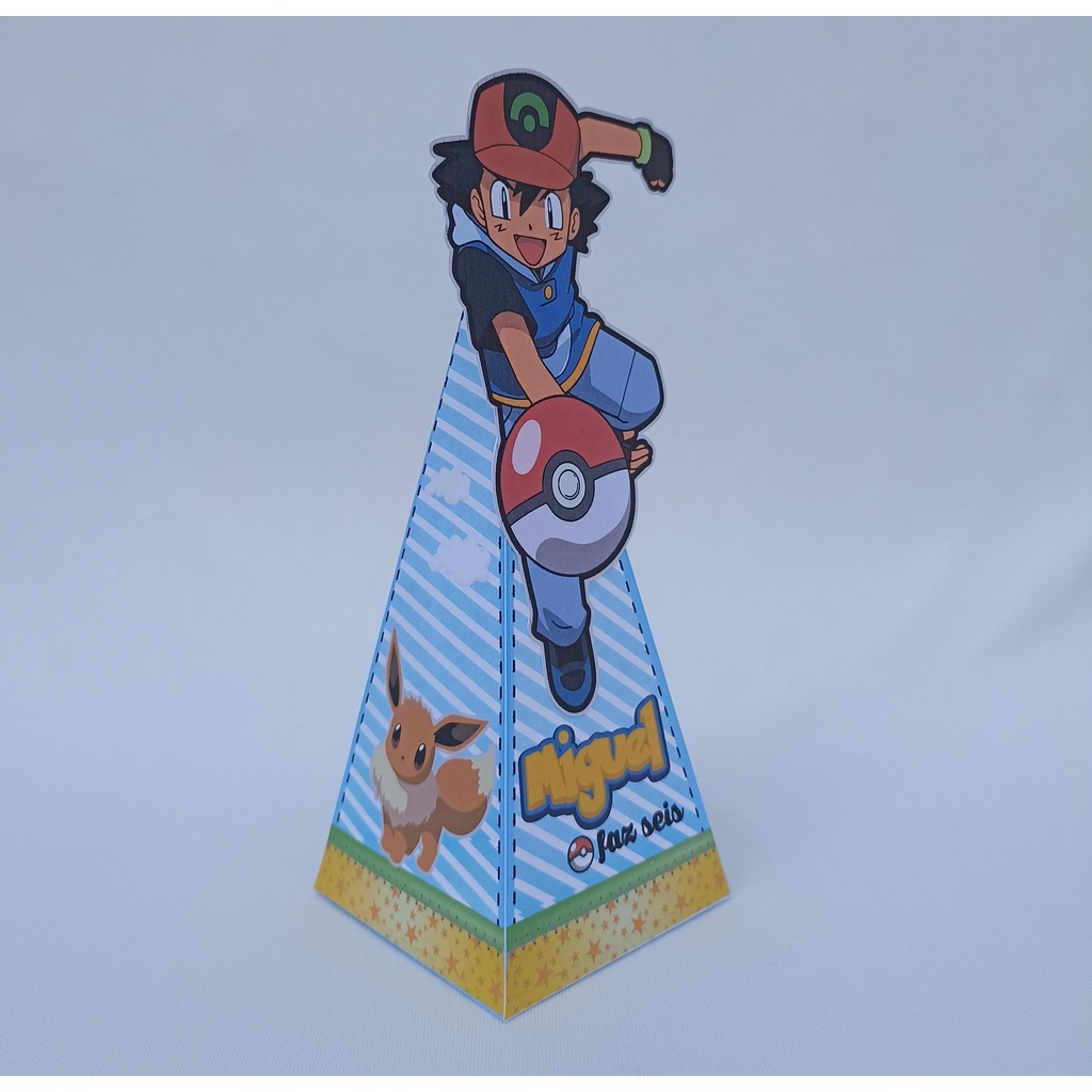 Pacote 10 Caixas Cone Pokemon Lembrancinhas Personalizadas | Shopee Brasil