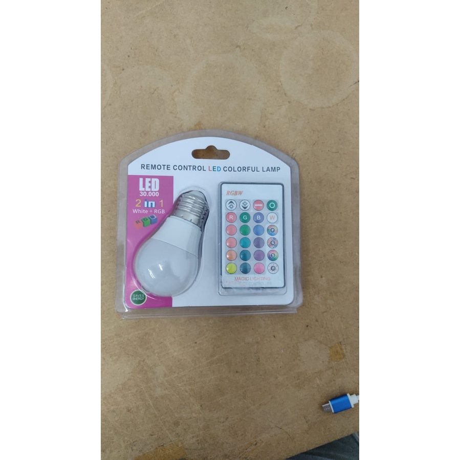 Lâmpada Bulbo Led Rgb 5w Luz Colorida 16 Cores Bivolt | Shopee Brasil