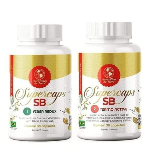 KIT Super Caps Sb Fiber Redux + Super Caps Sb Termo Active Mdt Fórmula Original | Shopee Brasil