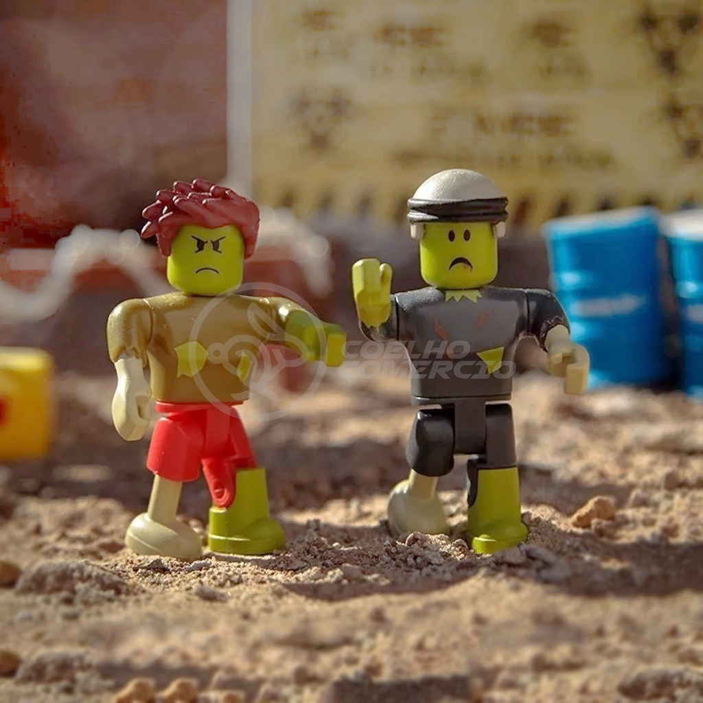 Cartela 4 Boneco Articulado 7cm roblox Roblöx toys zombie attack ataque ...