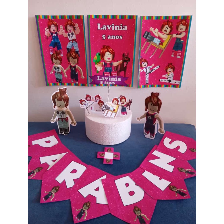 Kit festa em casa Roblox Menina | Shopee Brasil