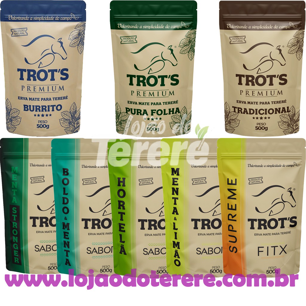 Trots Premium Erva Mate P Terere Diversos Sabores 500g Escolha O Sabor