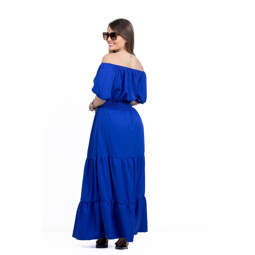 Vestido longo de lastex forrado, no crepe cedinha ou viscolinho do 36 ...