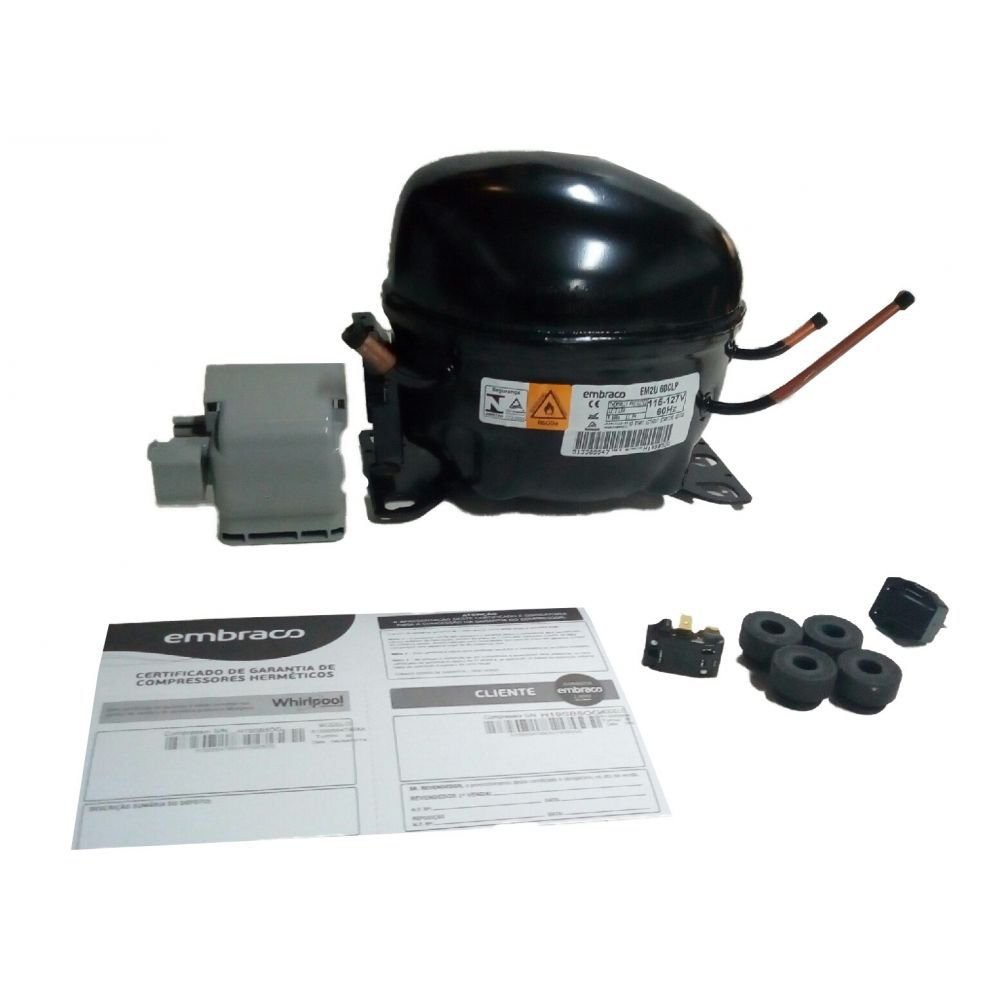 Compressor Embraco 1/6 R600 220v Em2u60clp W11133678 Original | Shopee ...