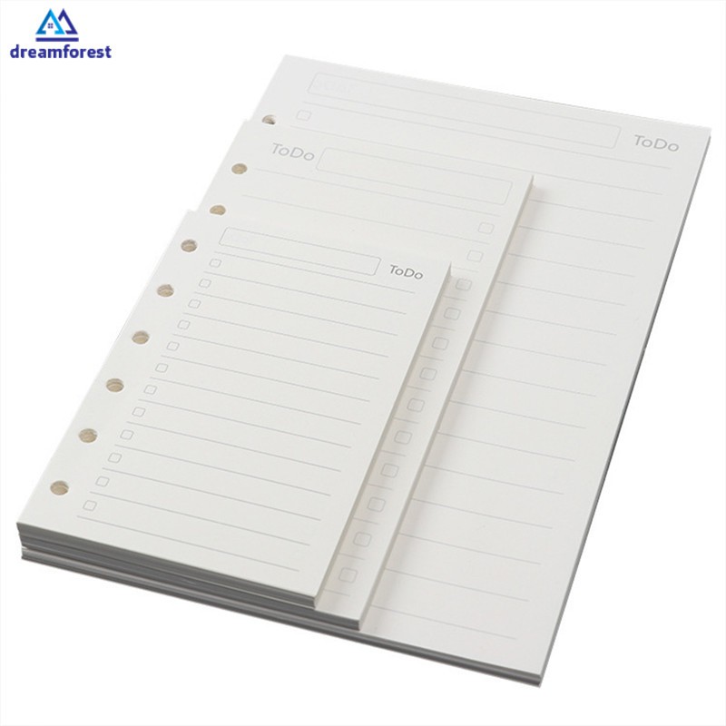 A5 A6 A7 B5 A4 Spiral Notebook Filler Paper for Filofax Diario Planner ...