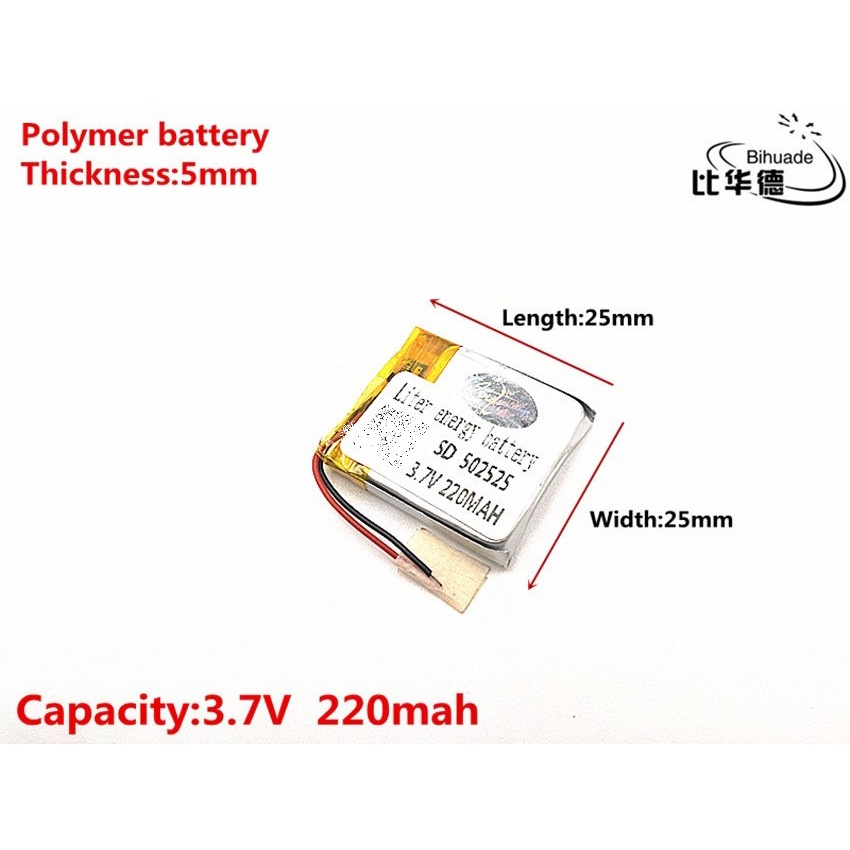 2 unidades de Bateria 502525 Com 220mah E 3,7v Nova | Shopee Brasil