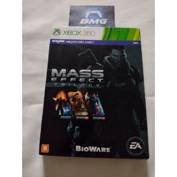 Mass Effect Trilogy Box Xbox 360 Original - Game Midia Fisica - Jogo ...