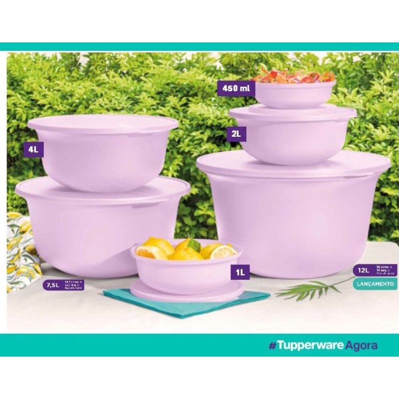 Kit Tigelas Aloha Rosa 6 peças Tupperware + 1 Brinde | Shopee Brasil