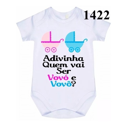 Bebê Body Frases Adivinha Quem Vai Ser Vovó E Vovô N1422 | Shopee Brasil