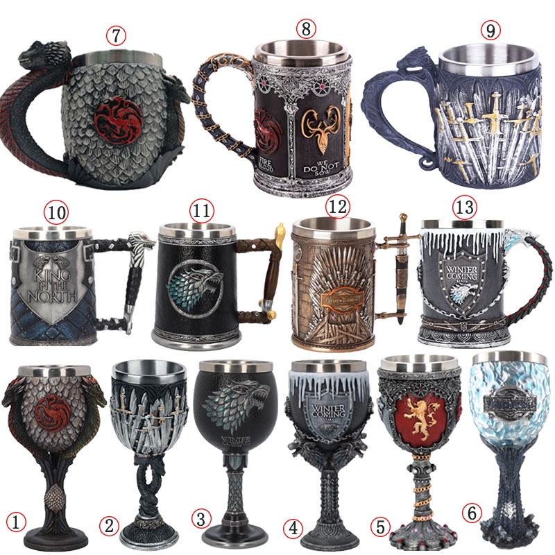 Caneca Game of Thrones Cálice De Resina De Aço Inoxidável 3D Cerveja ...