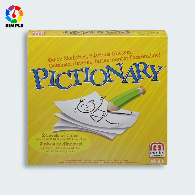 Pictionary: Classic Game Board Game Card Game | Shopee Brasil