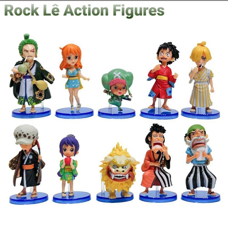 Bonecos colecionáveis em miniatura One Piece (Wano) Luffy, Zoro, Nami ...