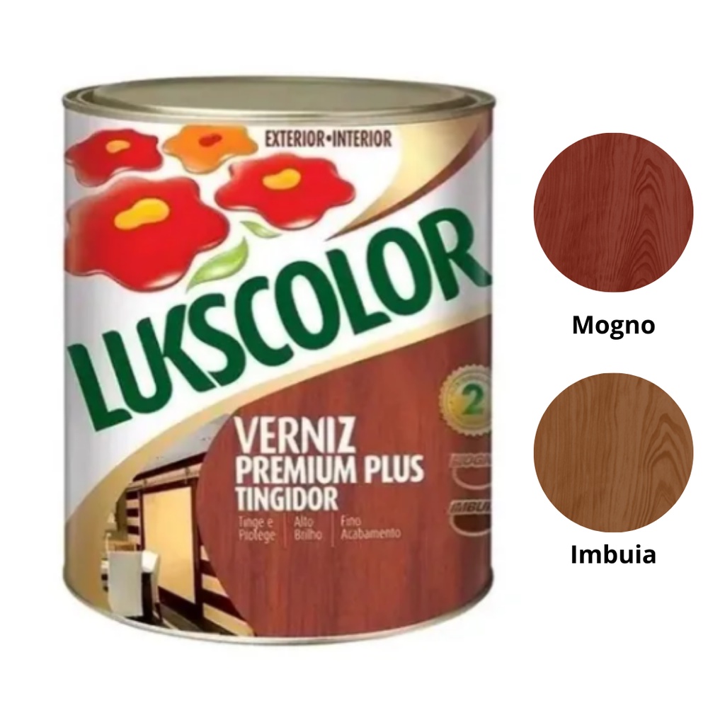 Verniz Lukscolor Tingidor 900ml Imbuia Mogno Com Cor | Shopee Brasil