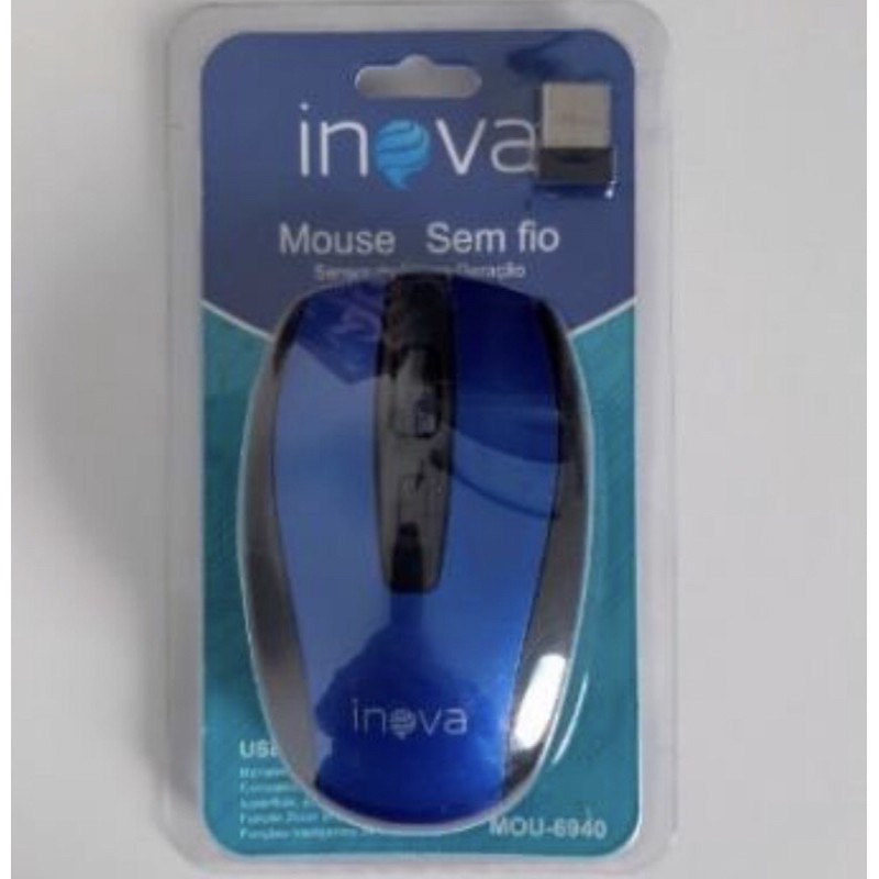 MOUSE SEM FIO INOVA MOU-6940 | Shopee Brasil
