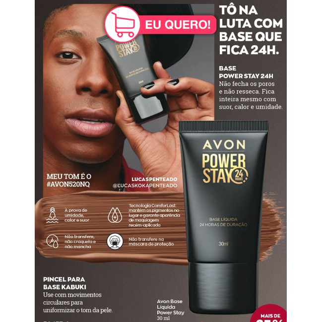 Base Líquida Avon Power Stay 30 ml | Shopee Brasil