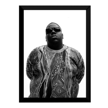 Quadro Hip Hop Rap Notorious Big Foto Poster Moldurado | Shopee Brasil