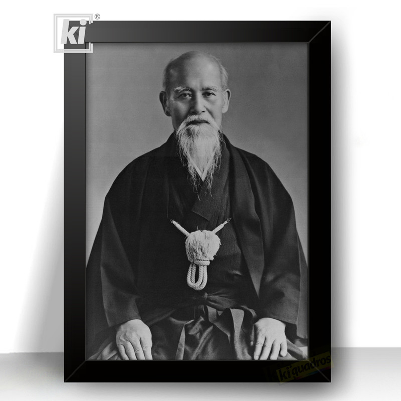 Quadro Poster Aikido Mestre Ueshiba Morihei O-sensei moldura | Shopee ...