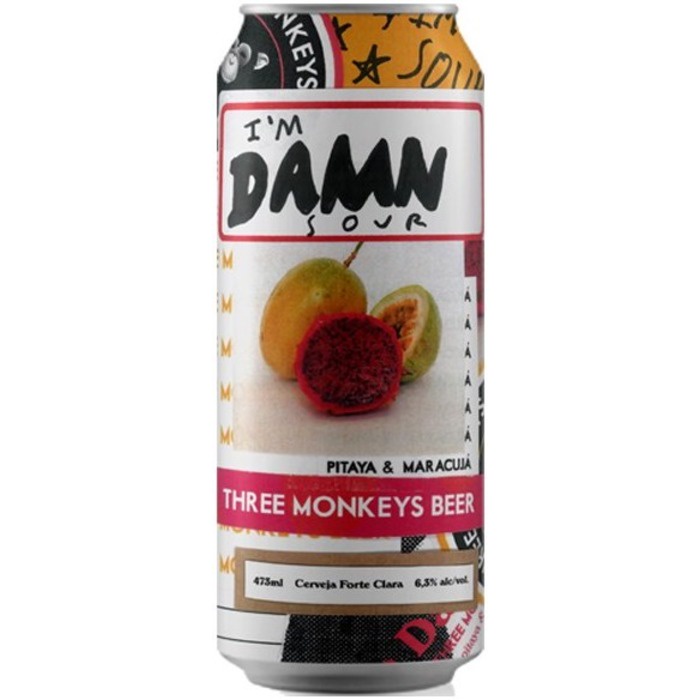 Cerveja Three Monkeys - I'm Damn Sour | Shopee Brasil