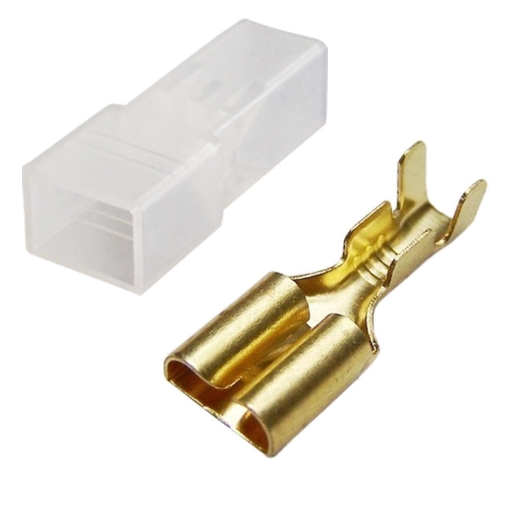 Terminal Femea Faston Automotivo 4,8mm + Capa (50 De Cada) | Shopee Brasil