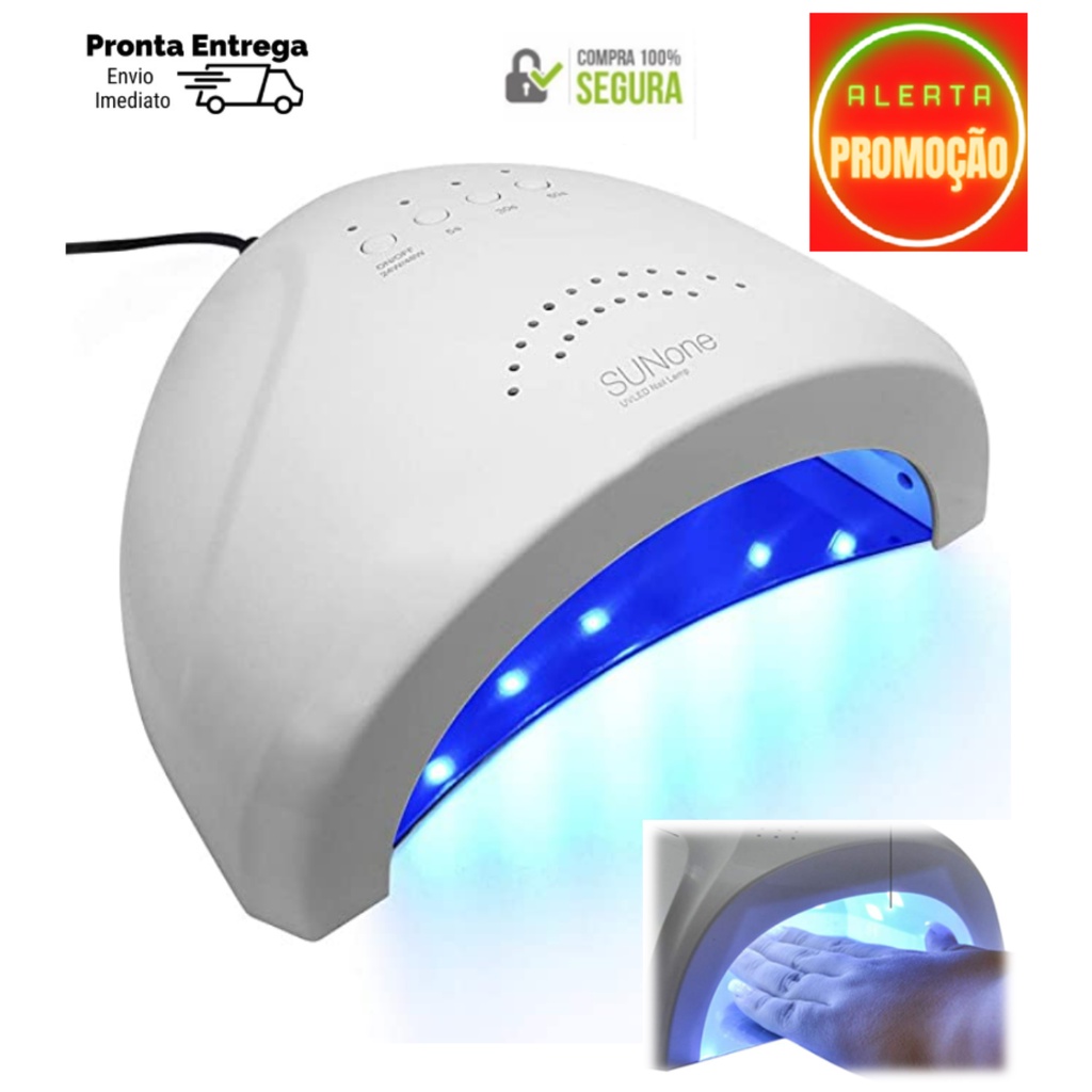 Cabine Uv Led 48w 30 Leds Unhas De Gel Bivolt Timer e Sensor | Shopee ...