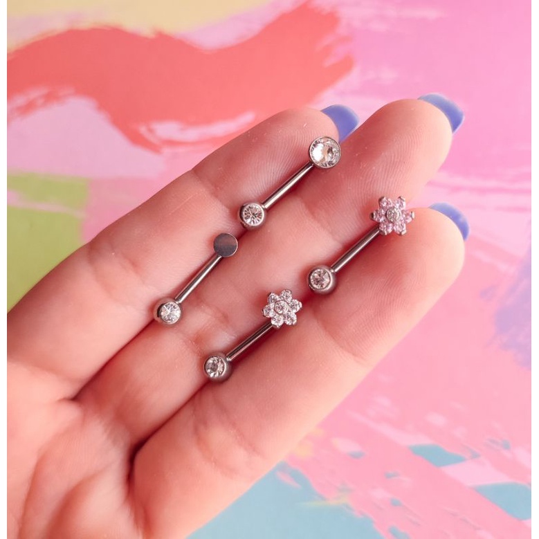 Piercing íntimo Christina em titânio com zircônias | Shopee Brasil