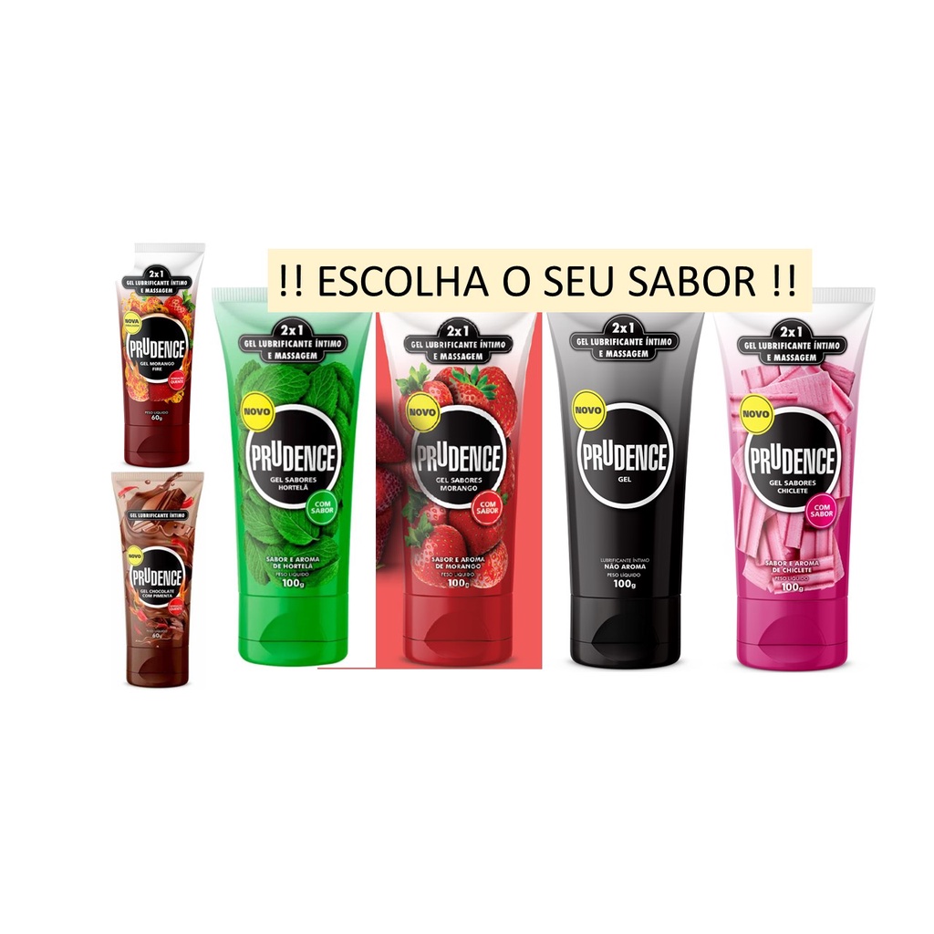 Gel Lubrificante Íntimo e Massagem Prudence 2 em 1 Neutro com 100g ...