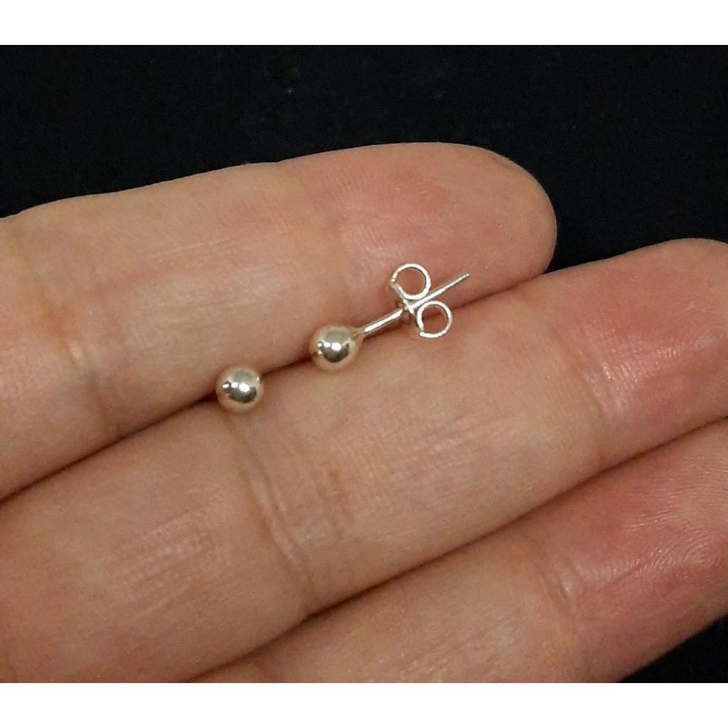 Brinco Prata 925 Bolinha 3mm | Shopee Brasil