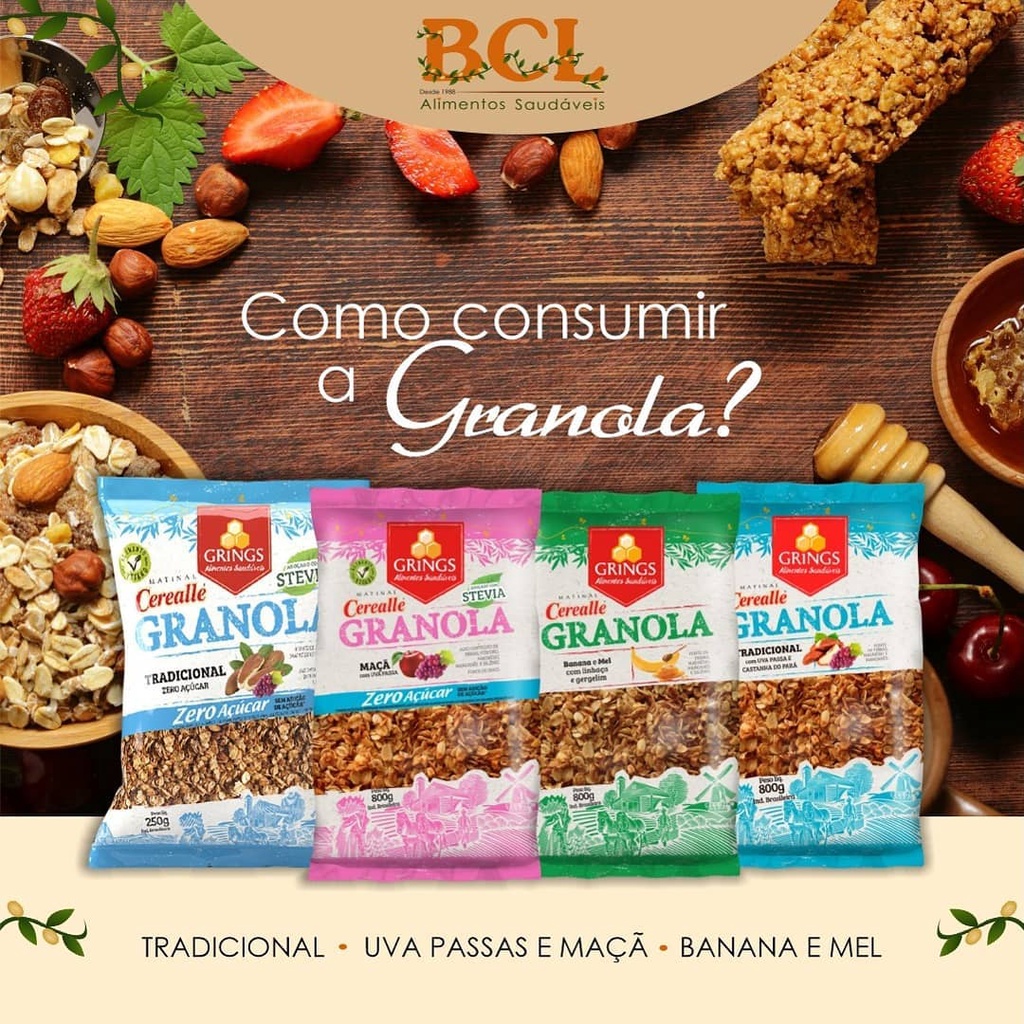 Cerealle Granola Grings 800g - Sabores | Shopee Brasil