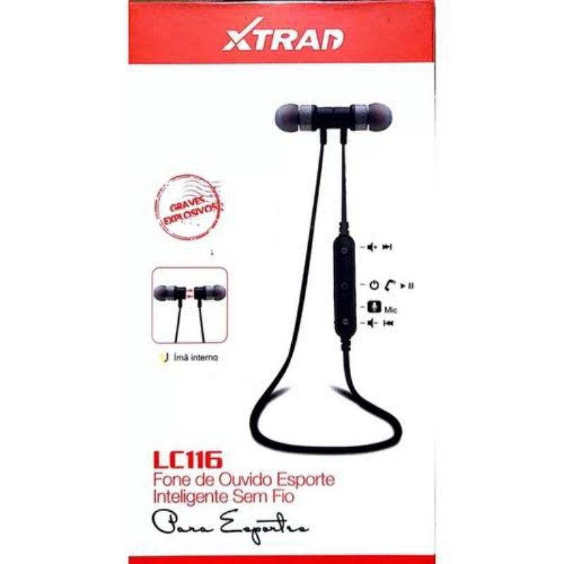 Fone de Ouvido Bluetooth LC-116 - Xtrad | Shopee Brasil