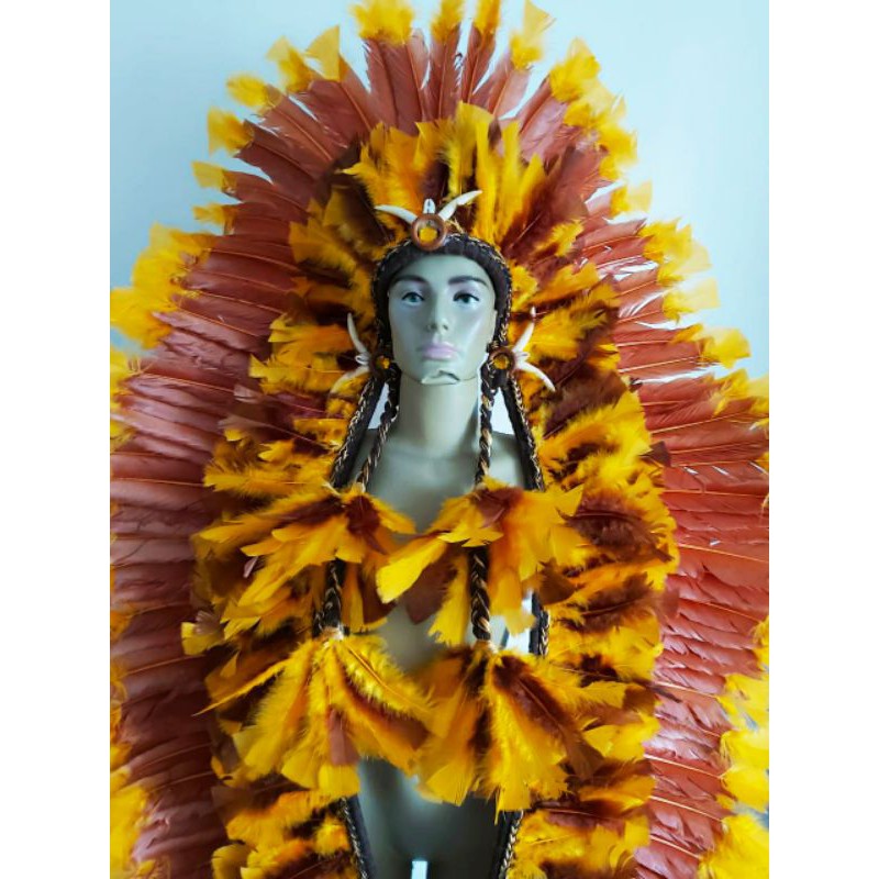 Penacho Indígena Caboclo umbanda e Candomblé | Shopee Brasil