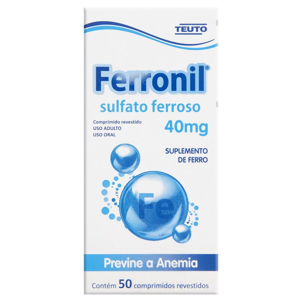 Ferronil 40mg Caixa com 50 Comprimidos Revestidos | Shopee Brasil