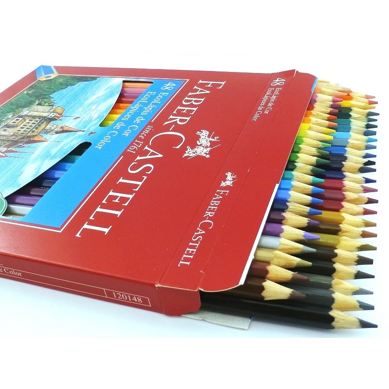 Lápis De Cor Faber Castell 48 Cores Eco Lapis Max imediato | Shopee Brasil