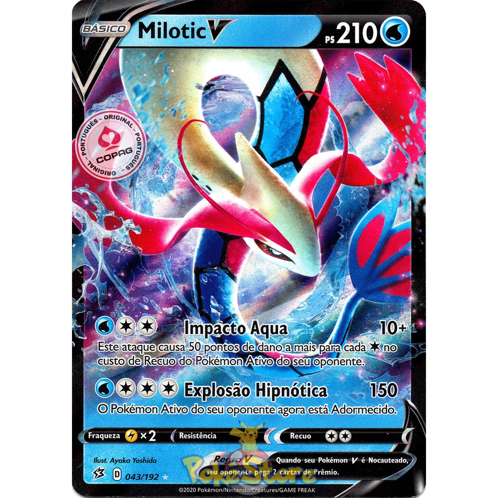 Carta Pokemon Milotic V Português 43/192 Card Original Copag | Shopee ...