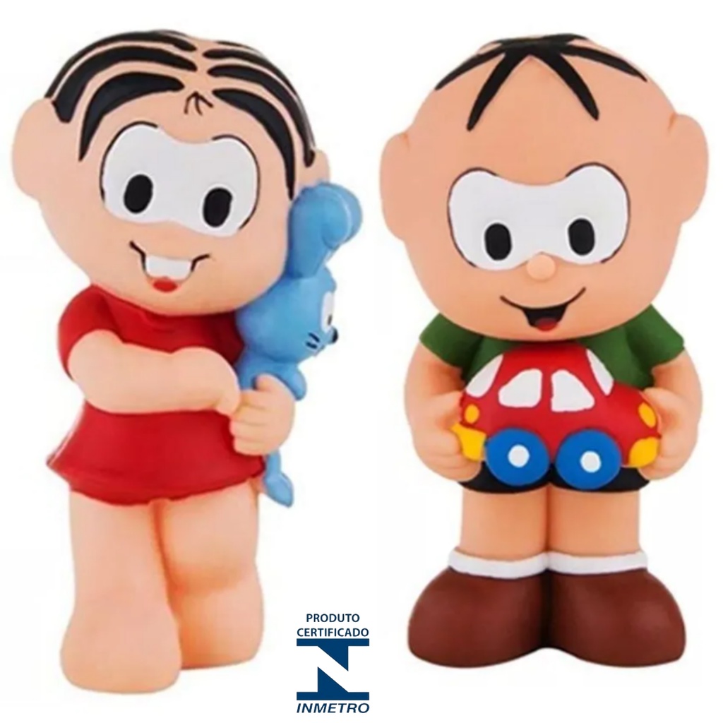 Kit 2 Mordedor Bebê Turma Monica E Cebolinha Com Selo INMETRO - Latoy ...