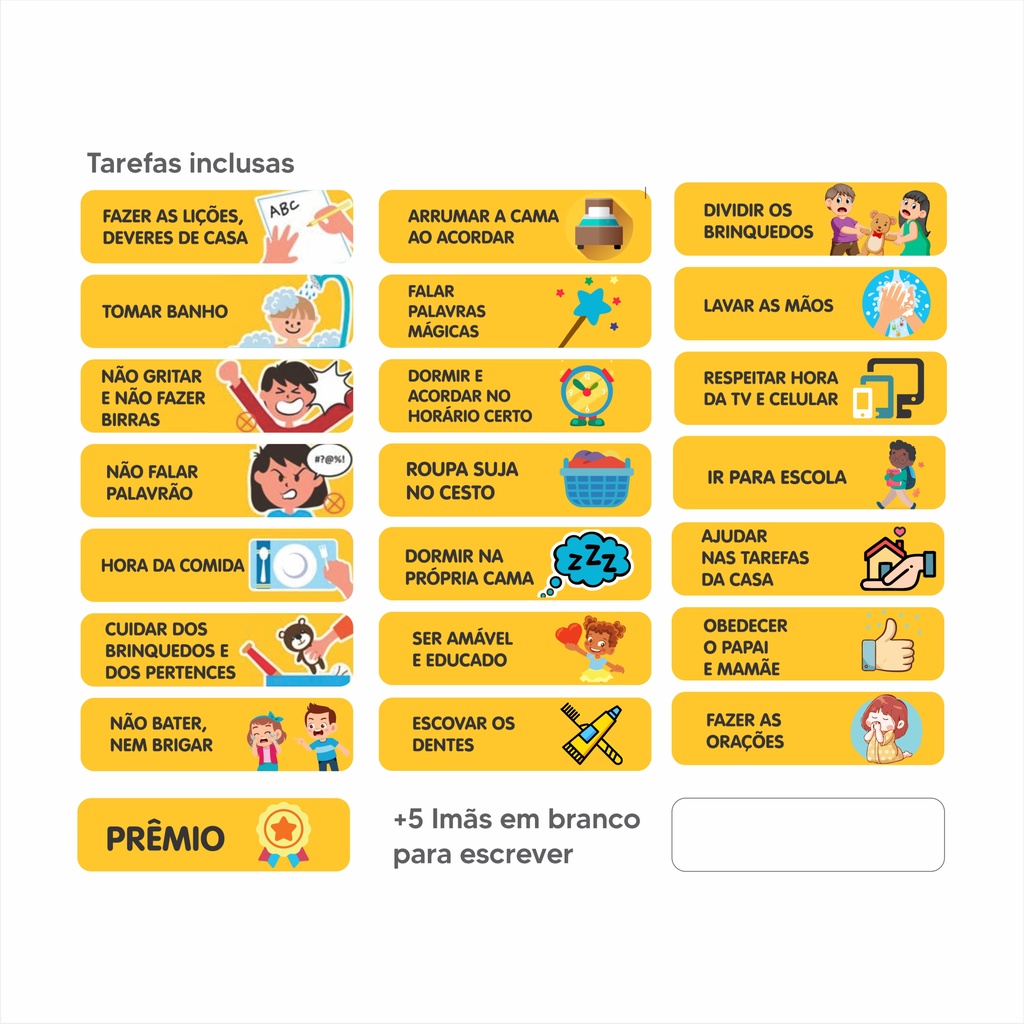 Quadro De Rotina Diária Infantil Incentivo para Atividades mural de ...