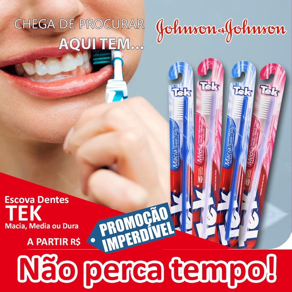 Escova Dental Tek - Todos Os Tipos | Shopee Brasil
