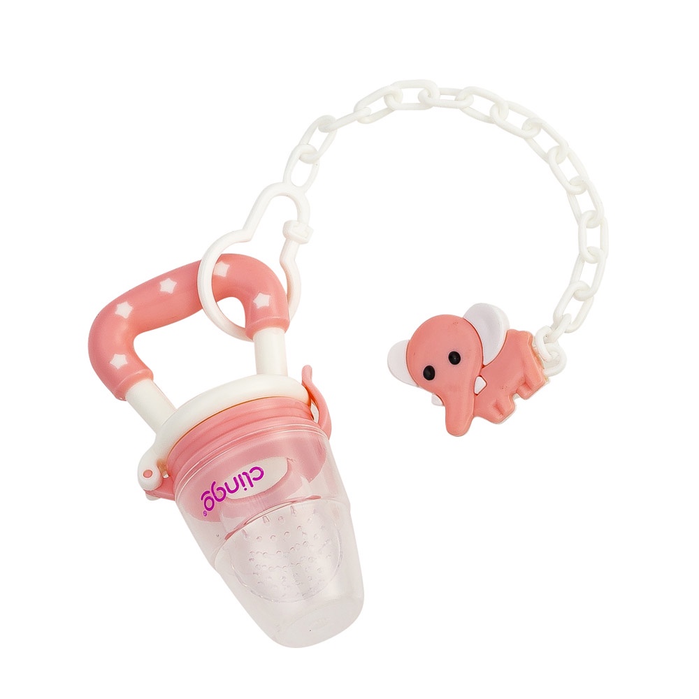 Chupeta Alimentadora com Tampa e Prendedor Porta Frutas Rosa | Shopee ...