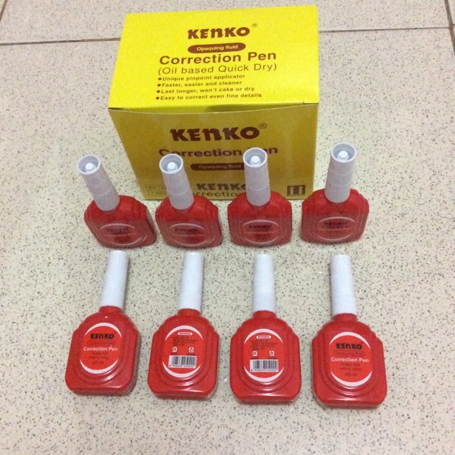 Caneta De Correção/Líquido Tip Ex KENKO KE-01 | Shopee Brasil